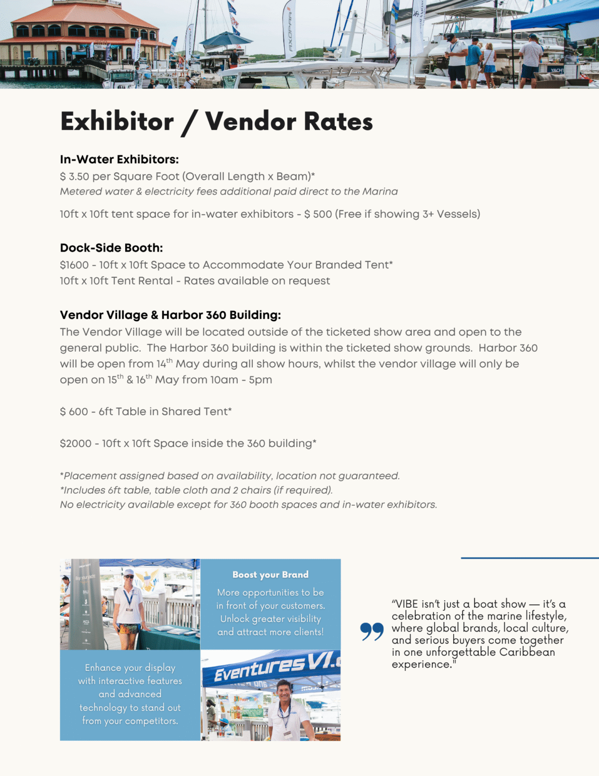 2026 Exhibitor Information - Virgin Islands Boating Expo - May 14-16, 2026